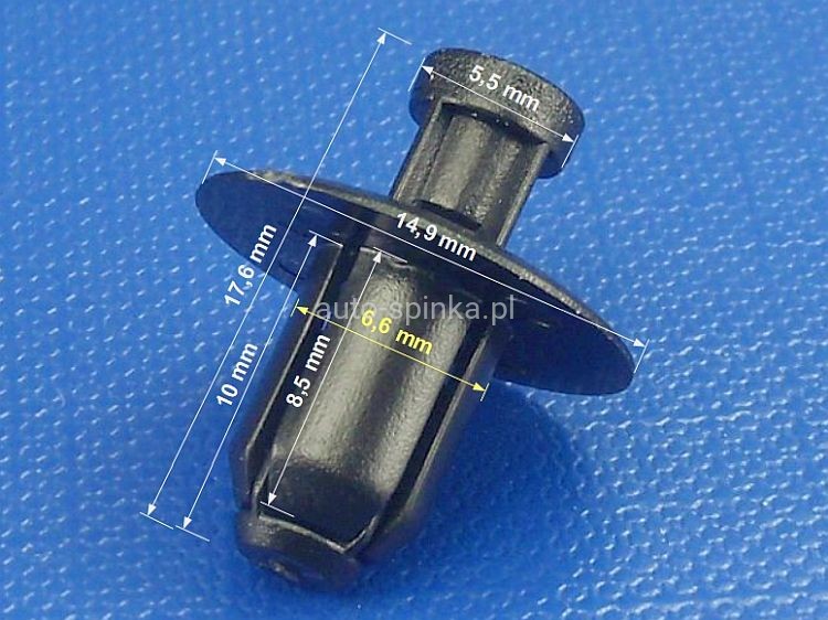 ASC1153 Kołek 6,6 x 8,5 podszybia osprzęt pas przód HYUNDAI KIA ...