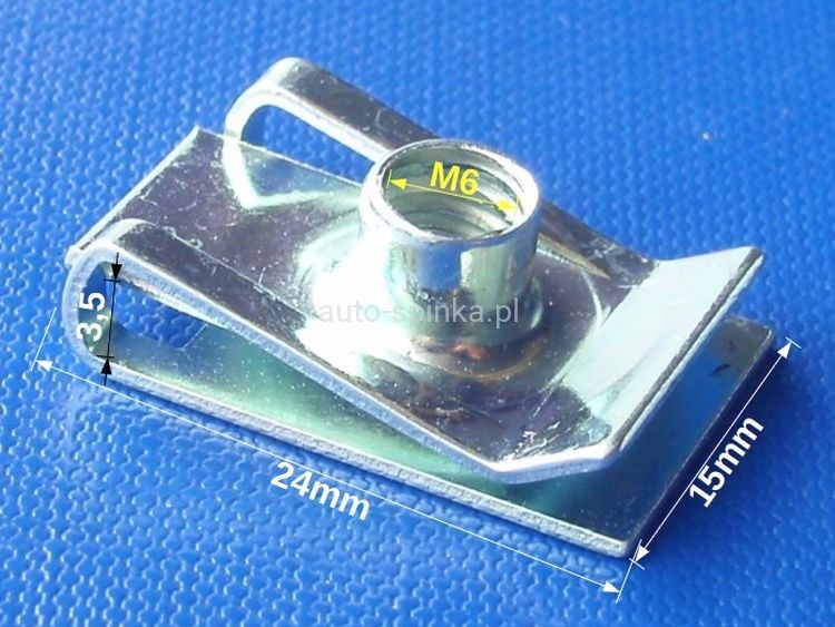 16308 Blaszka M6 24 x 15 Alfa Audi BMW MINI Fiat Ford Lancia Citroen ...