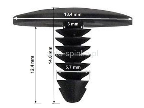 C70658 Spinka 5 x 12,5 boczków drzwi foteli izolacji czujników BMW MINI ...